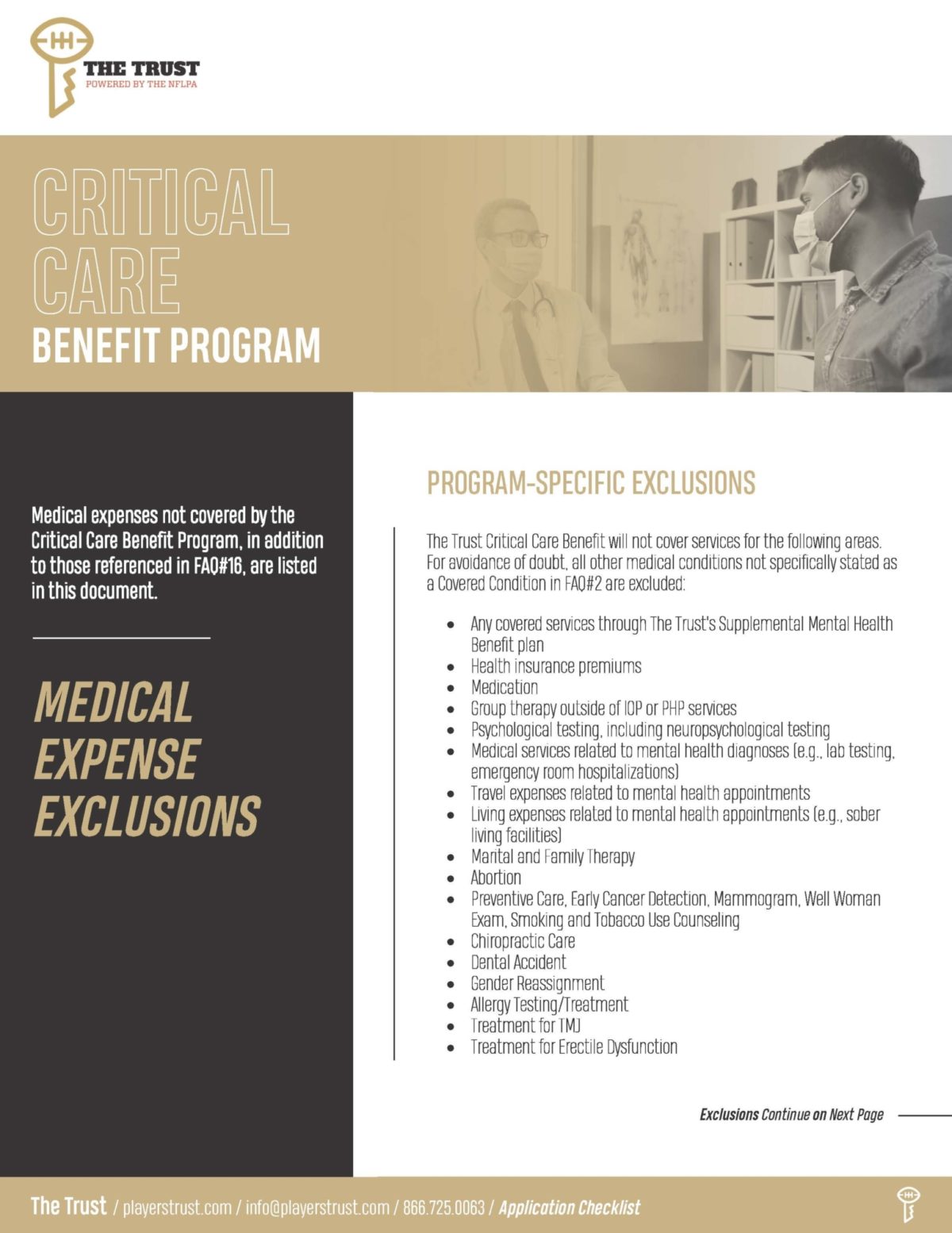 Medical Exclusion List - The Trust