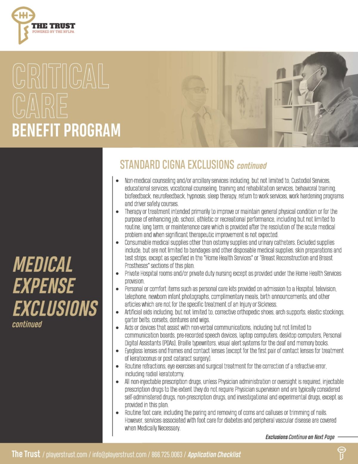 Medical Exclusion List - The Trust