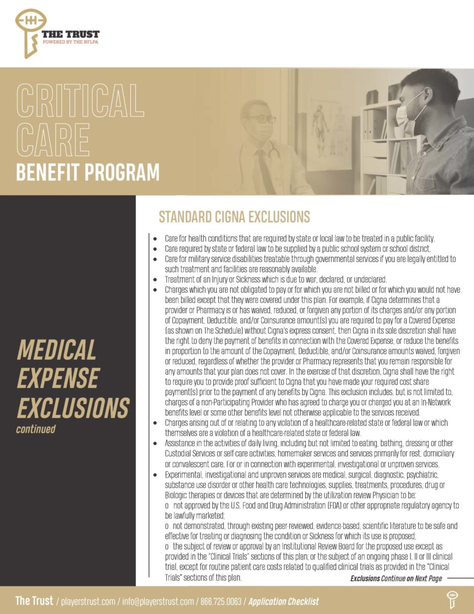 Medical Exclusion List - The Trust